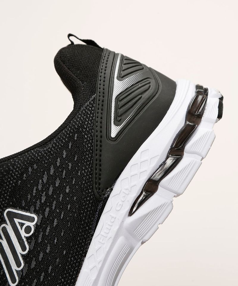 Tênis Masculino Esportivo Ace com Recortes Preto - C&A