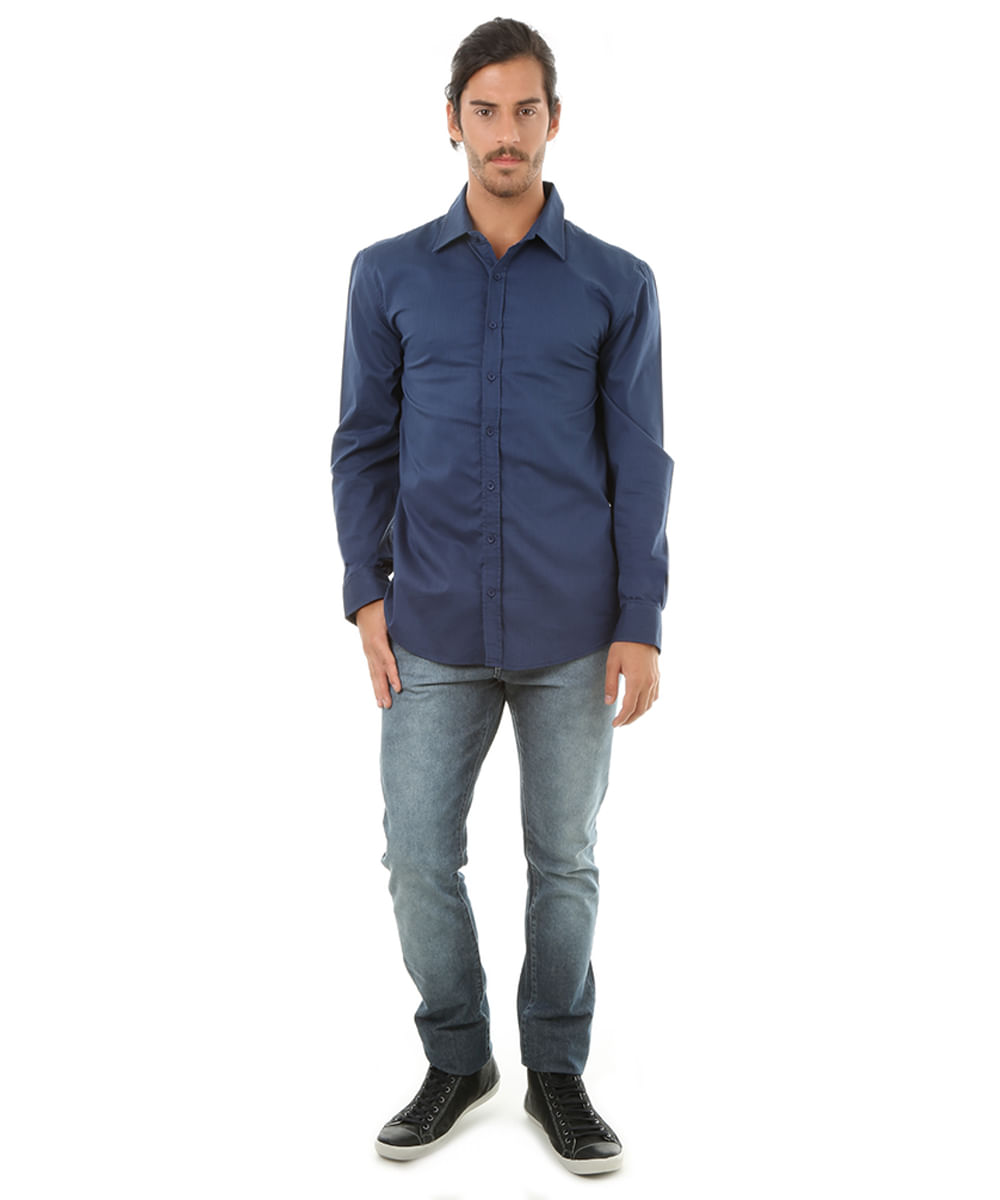 Camisa Listrada Azul