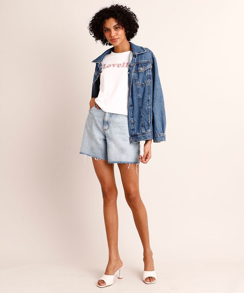 Camiseta-Cropped--Lovely--com-Strass-Manga-Curta-Decote-Redondo--Branca ...