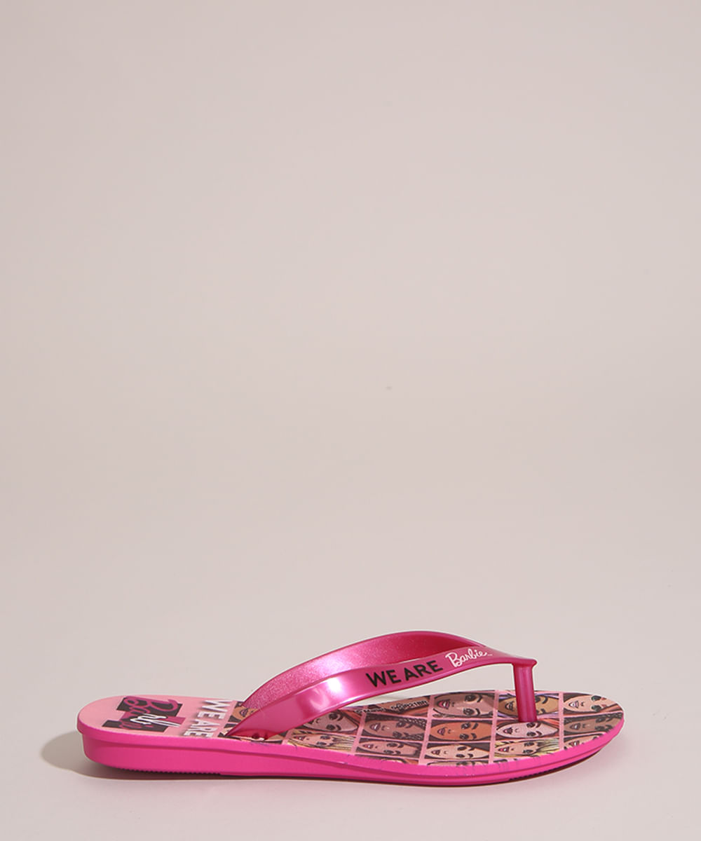 Chinelo-Infantil-Estampado-We-Are-Barbie-Grendene-Rosa-1007171-Rosa_1 ...