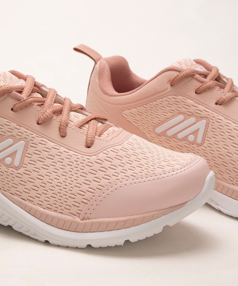 tênis esportivo ace cano baixo rosê - C&A