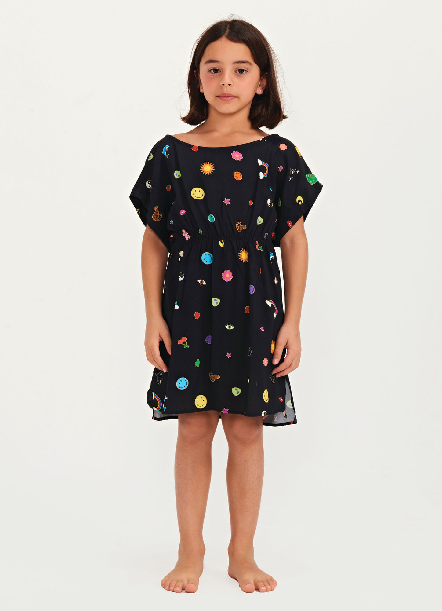 vestido vivi bambini stickers smiley preto - C&A | Moda feminina ...