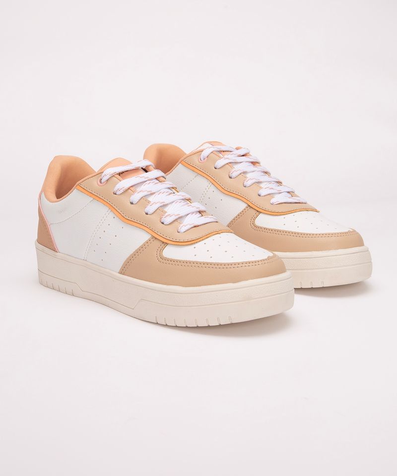 tênis cano baixo com recortes ace rosa - C&A