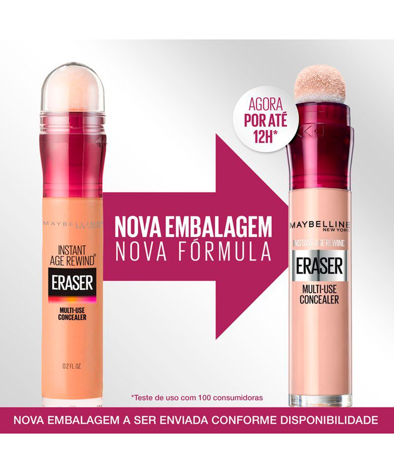 corretivo líquido maybelline eraser instant age rewind 100 ivory único ...