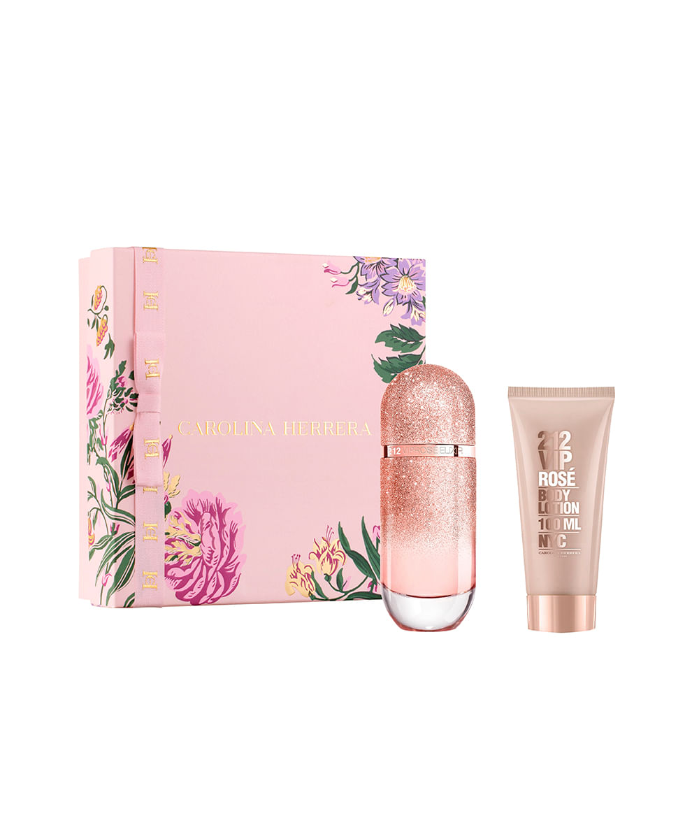 kit carolina herrera 212 vip rosé elixir eau de parfum elixir 80ml e ...