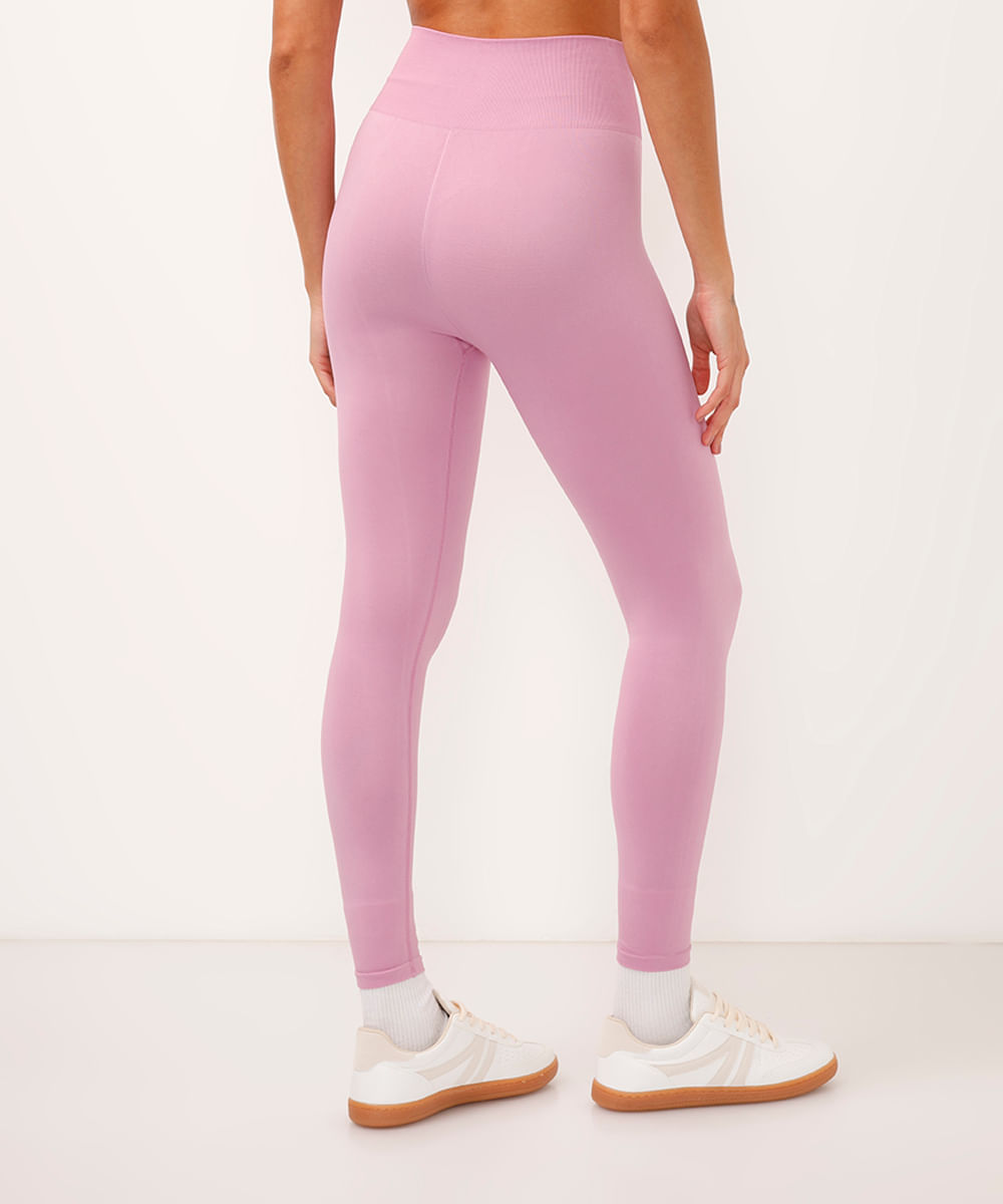 calça legging sem costura esportiva lilás