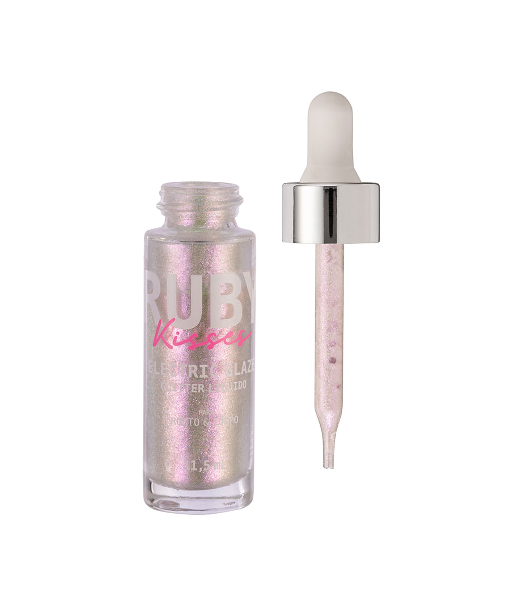 glitter ruby kisses líquido electric glaze unicorn transparente