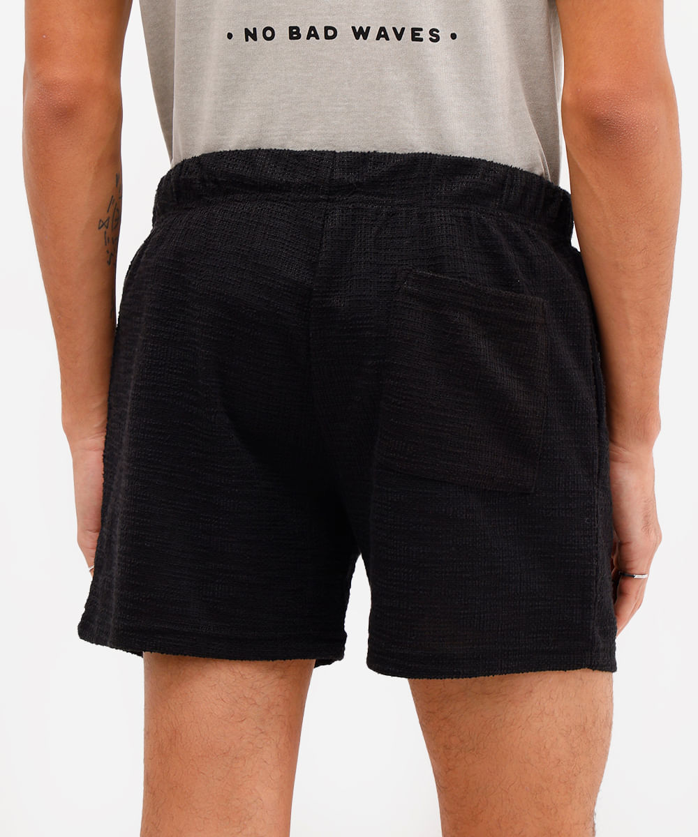 short reto masculino texturizado preto