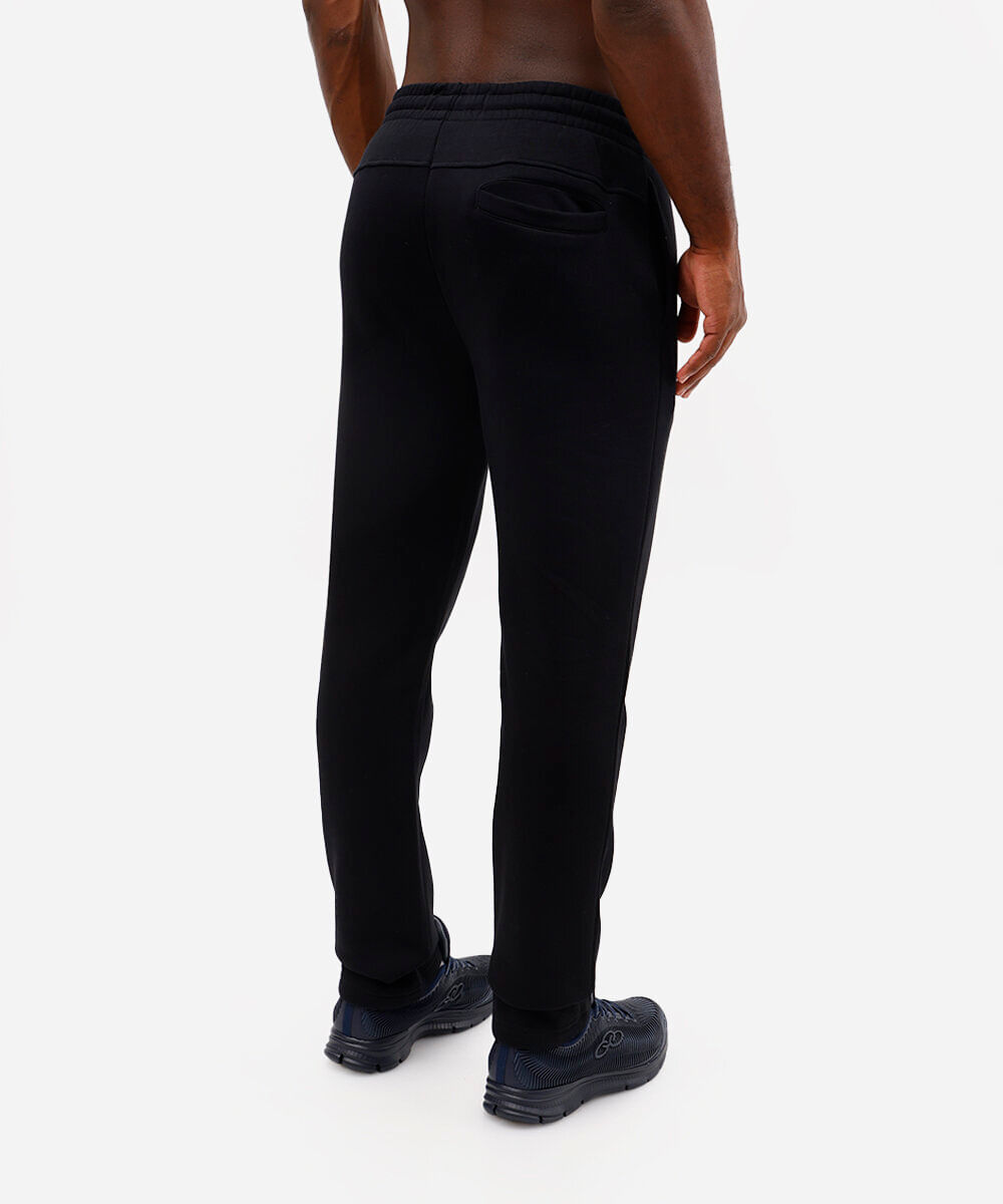 calça masculina esportiva de moletom preta