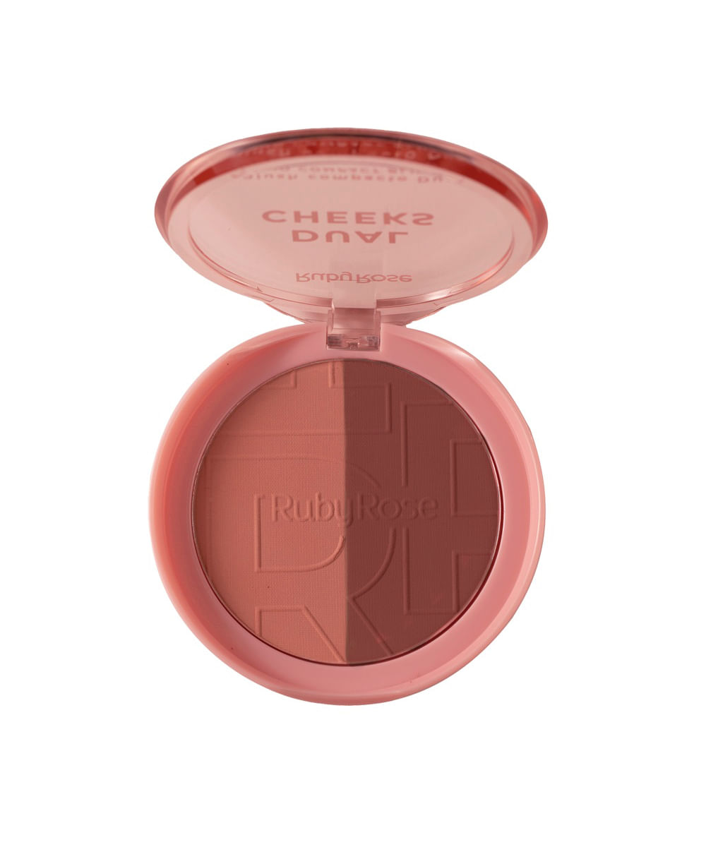 blush compacto ruby rose dual cheeks ivory bronze