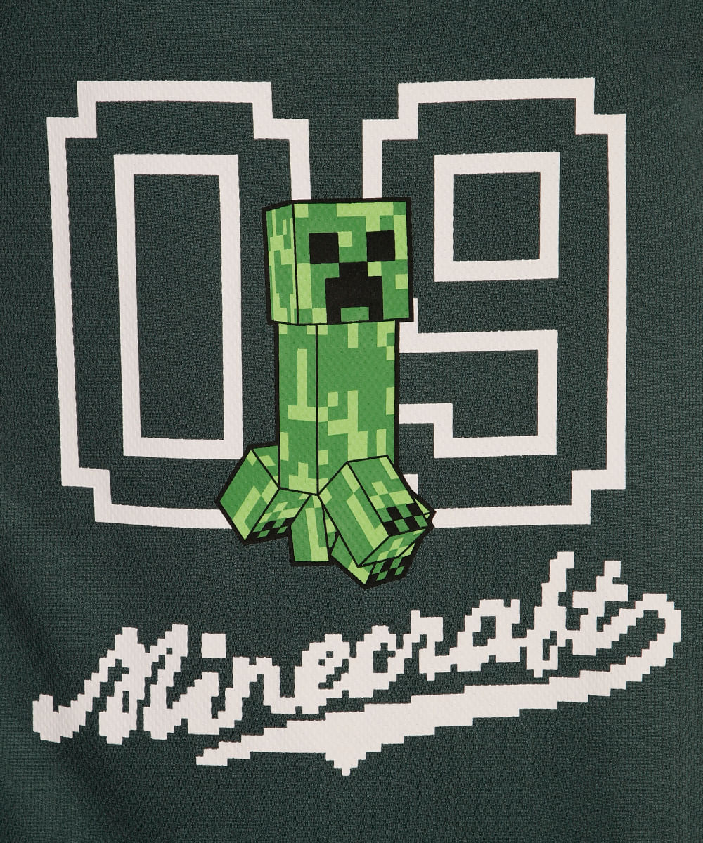 regata infantil cavado minecraft verde