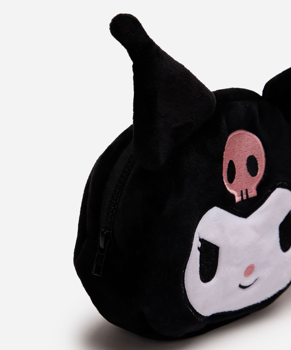 necessaire infantil kuromi hello kitty preta