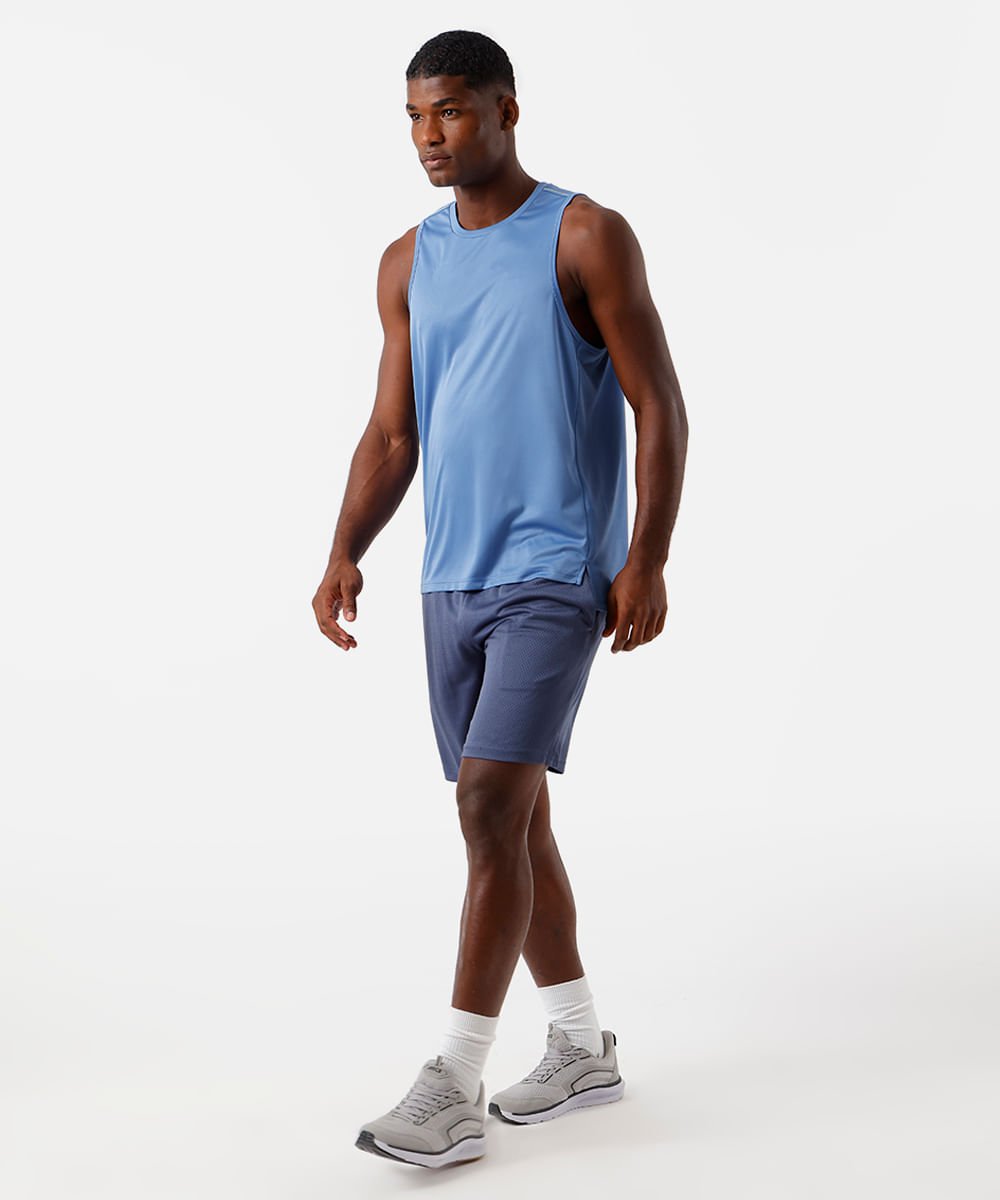bermuda masculina esportiva ace texturizada azul