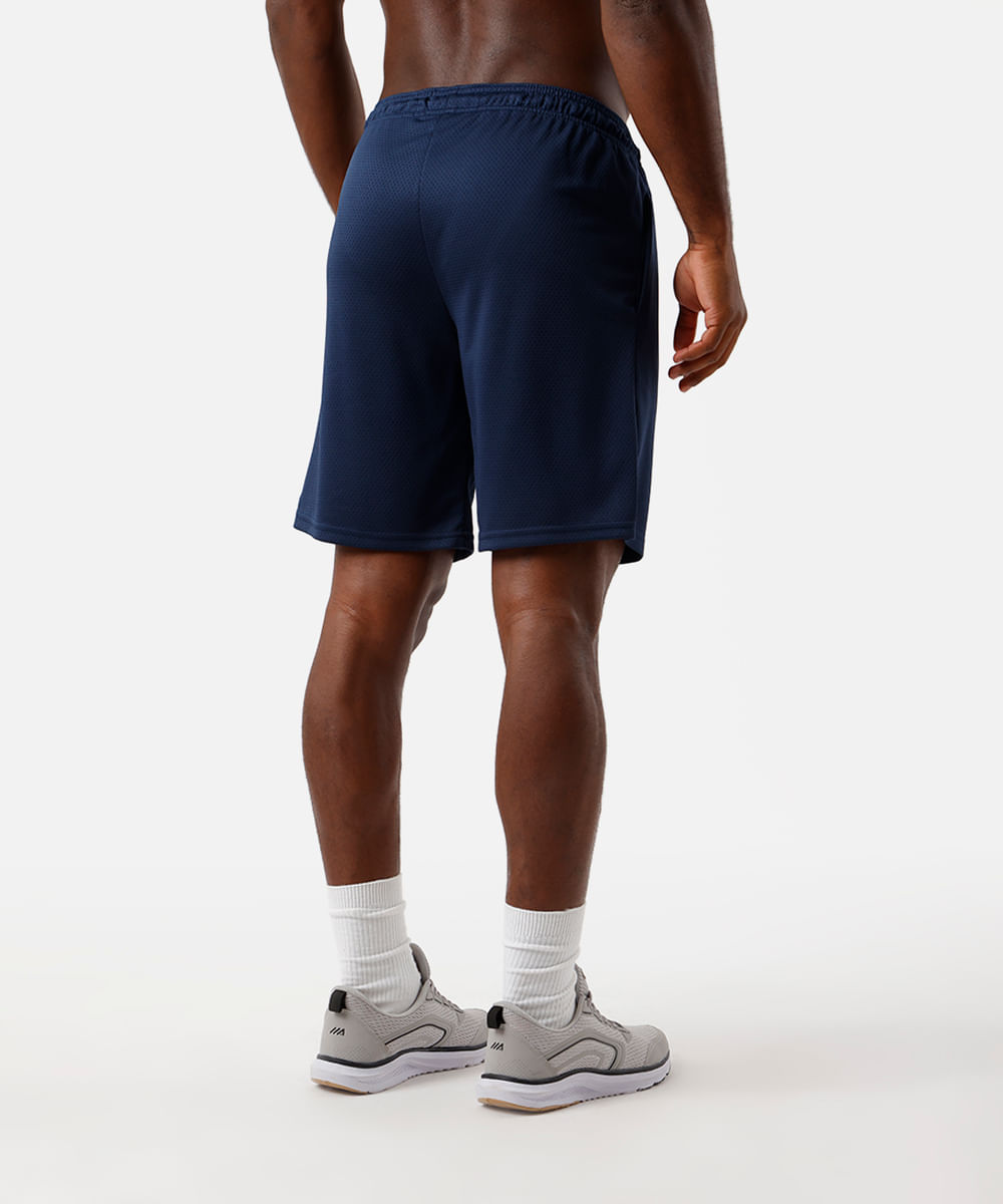 bermuda masculina esportiva ace texturizada azul