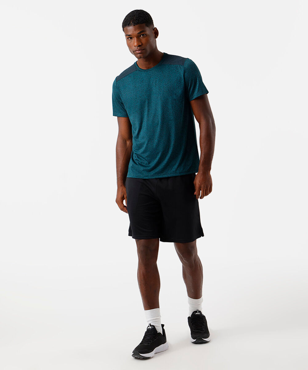 bermuda masculina esportiva ace texturizada preta