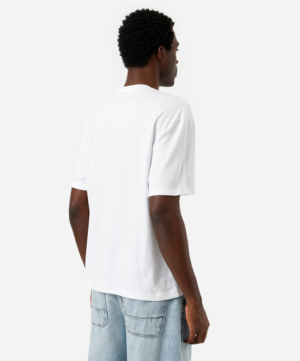 camiseta masculina com algodão stitch off white