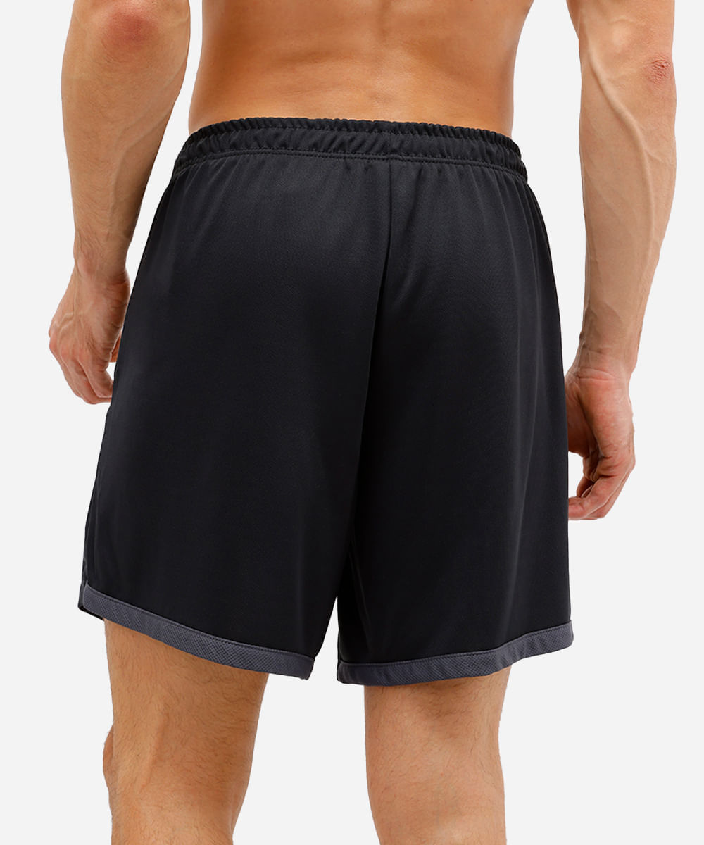 bermuda masculina esportiva ace texturizada preta