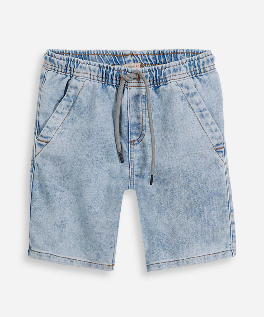 bermuda infantil jeans azul