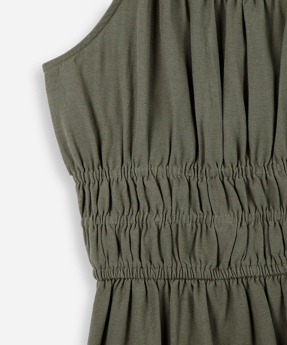 vestido curto juvenil com alças finas verde